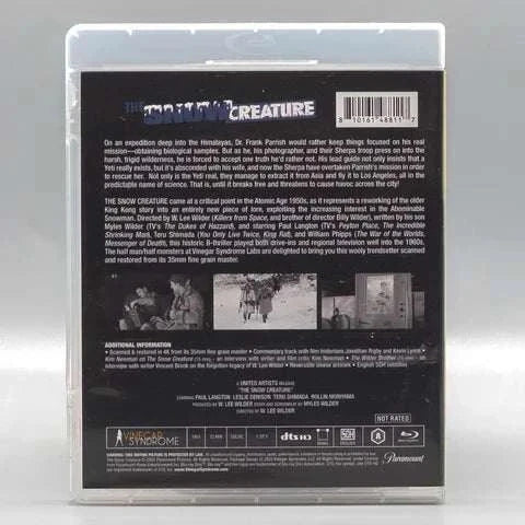 The Snow Creature Blu-Ray - Slipcover Vinegar Syndrome Labs (VSL)